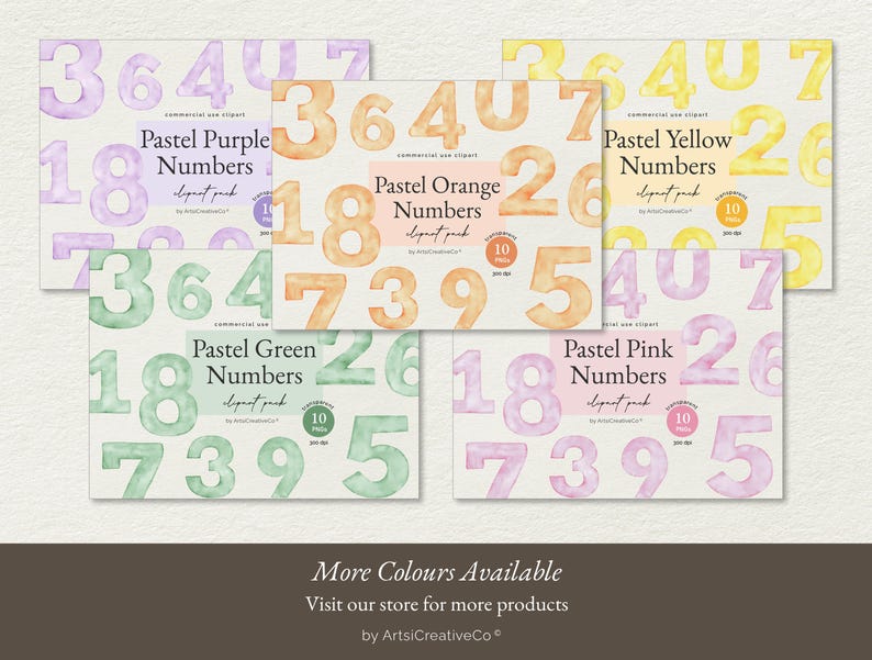 Pastel Blue Numbers Clipart, Watercolor Numbers, Blue Numbers, Birthday ...