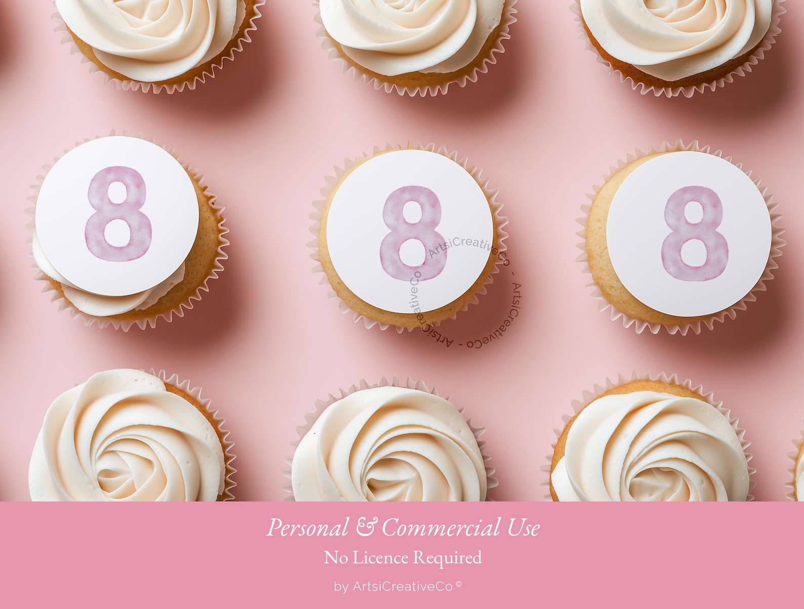 Pastel Pink Numbers Clipart, Watercolor Numbers, Pink Numbers, Birthday ...