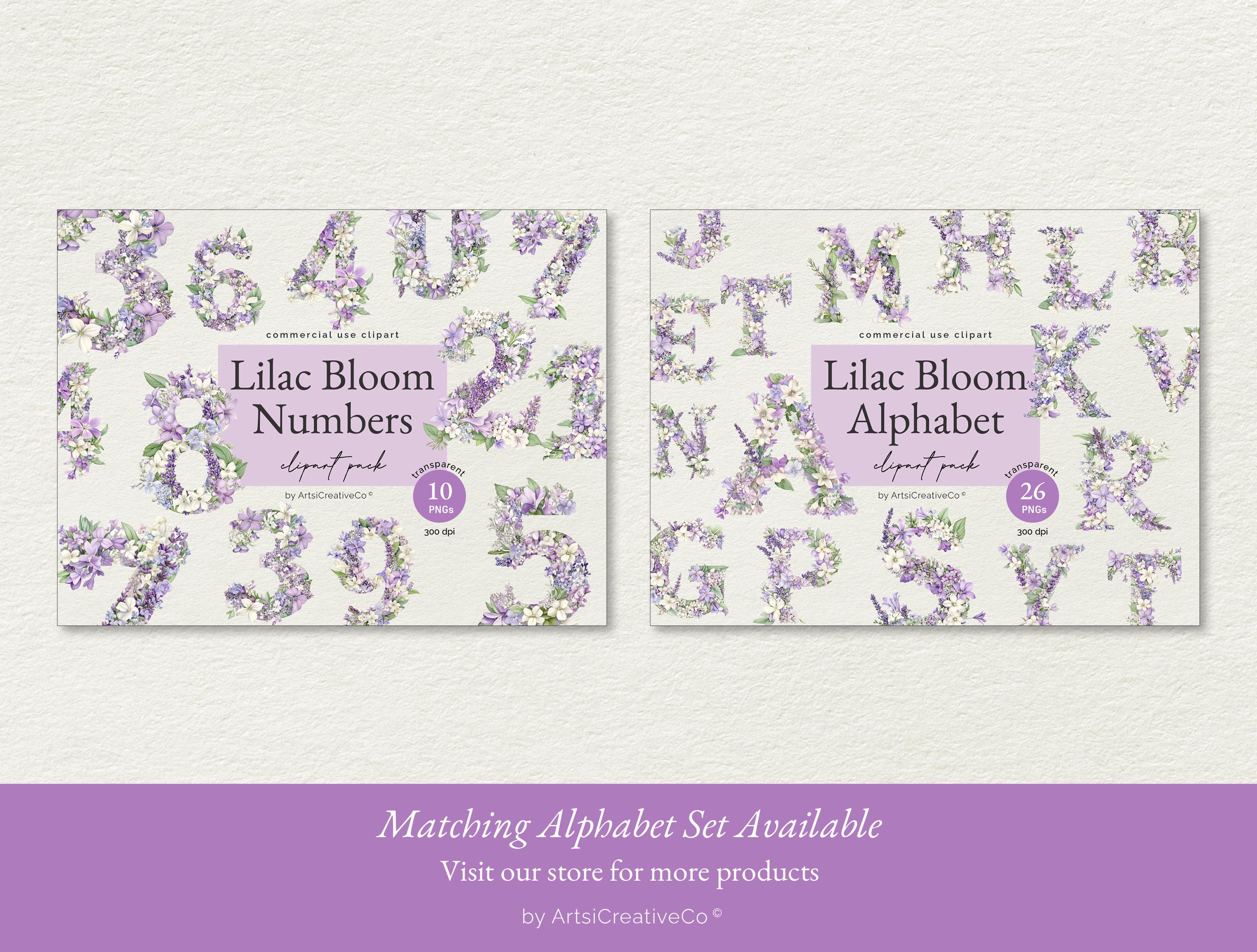 Floral Numbers Clipart PNG, Purple Floral Numbers, Invitations ...