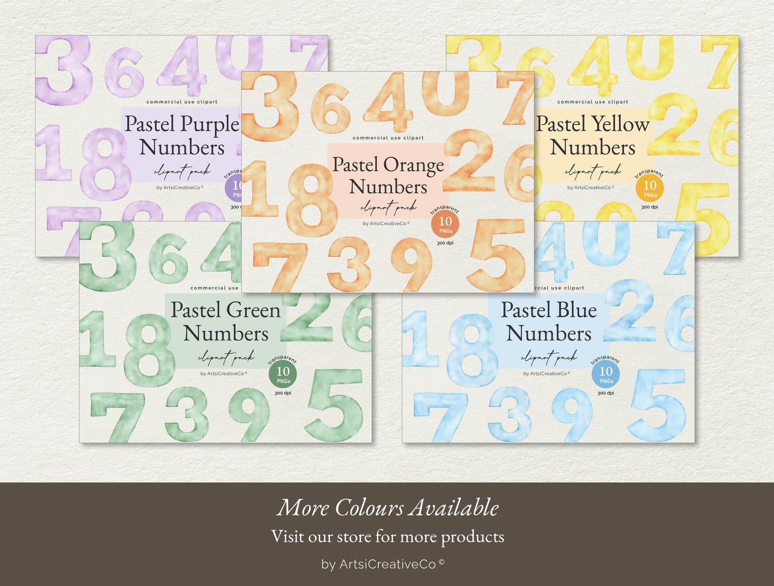 Pastel Pink Numbers Clipart, Watercolor Numbers, Pink Numbers, Birthday ...