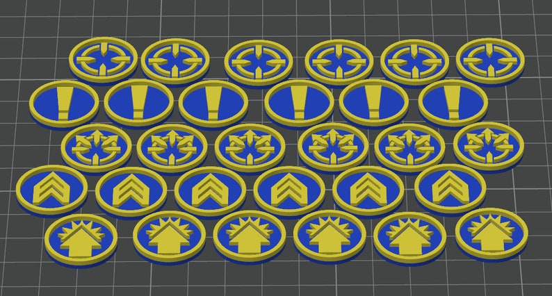 Legions Imperialis Order Tokens,multicolour, Set of 30 3d Printed ...