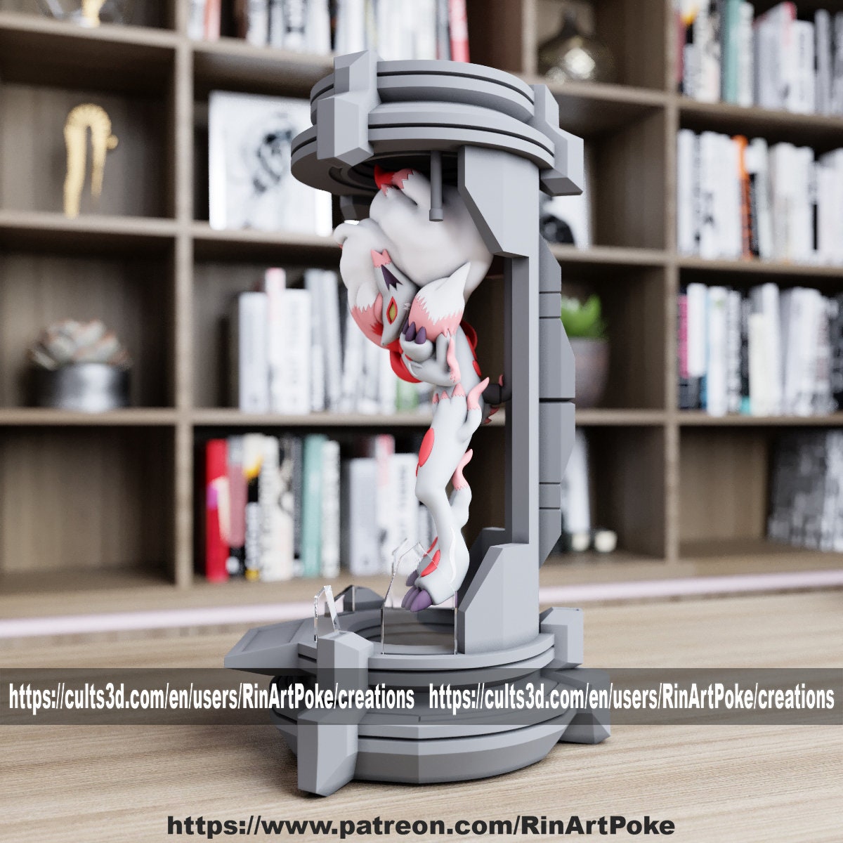 Zoroark Hisuian Zoroark Pokemon Miniature Desk Art Rinartpoke Action ...