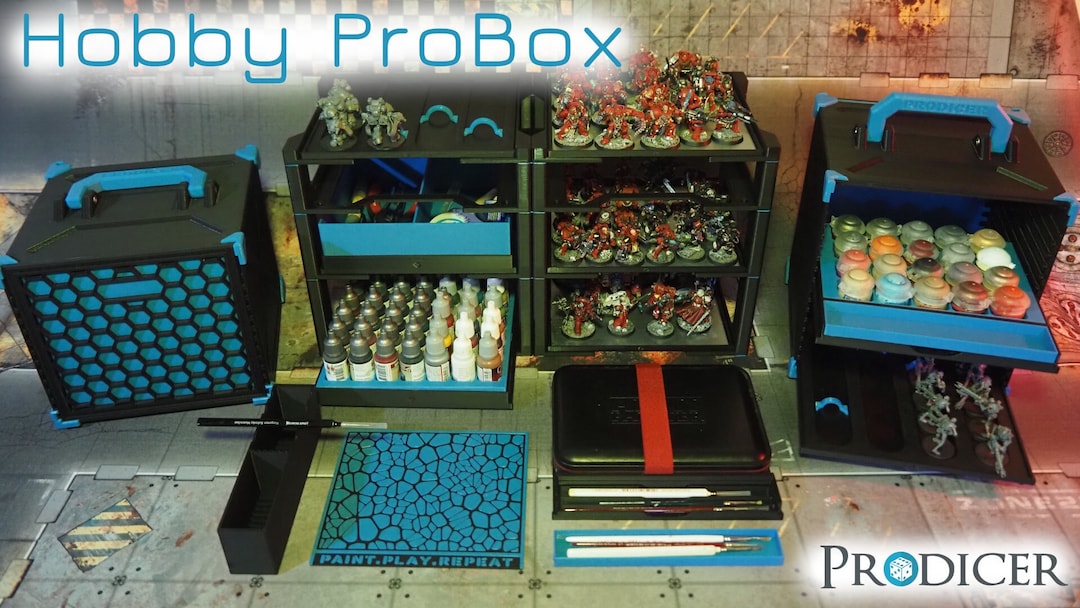 Hobby Probox,modular Portable Storage Box for Miniatures and Paint ...