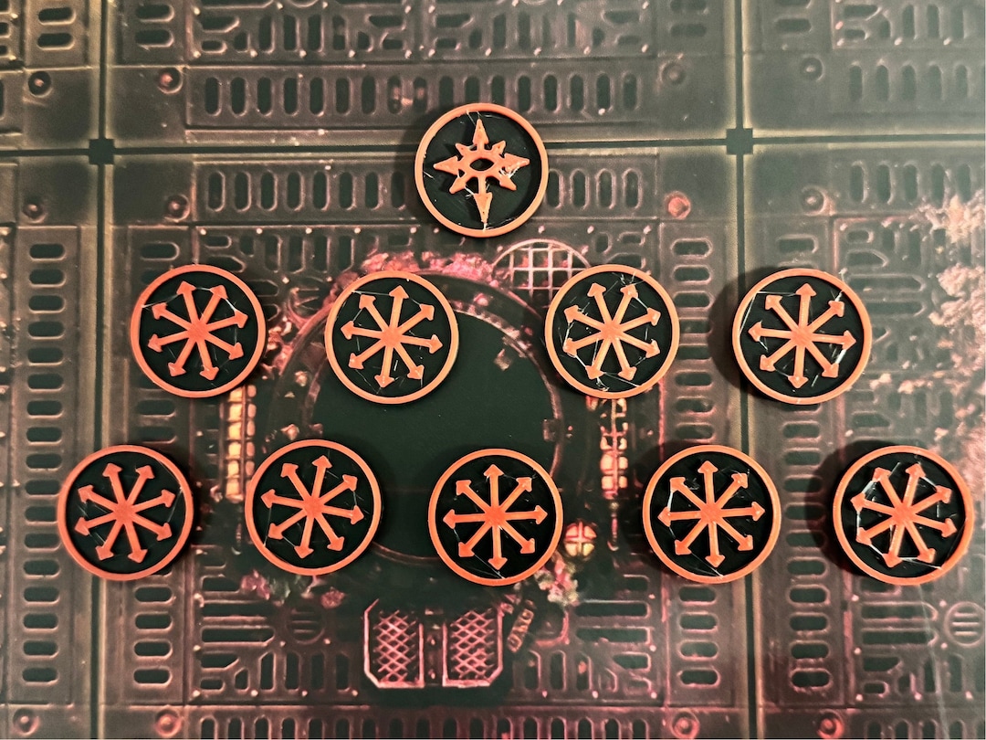 Blooded Token,gaze of the Gods, Blooded, Chaos Guardsman, Killteam ...