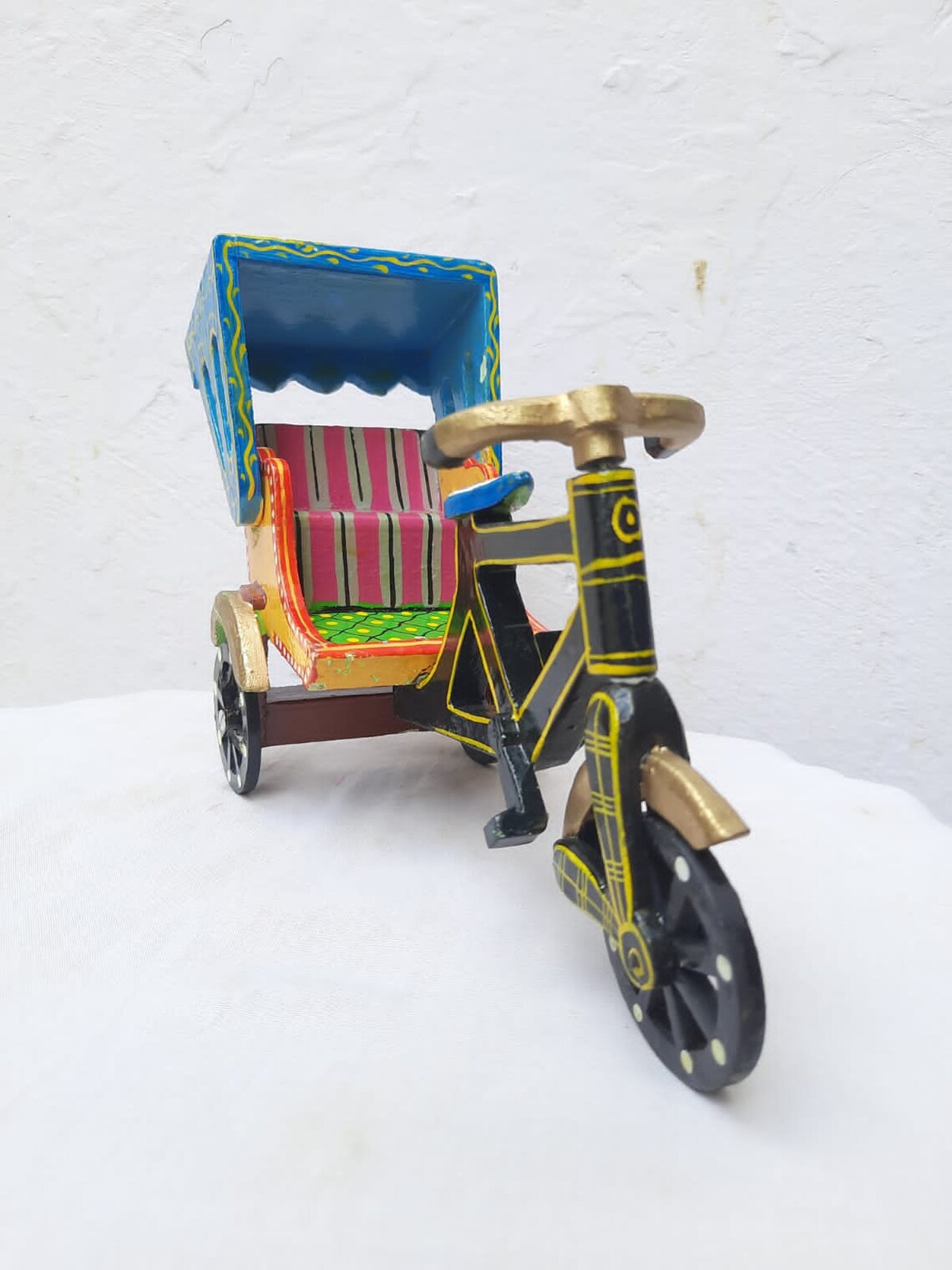 Handmade Designer Wooden Rickshaw for Home Decor Banarasi Wooden Toys ...