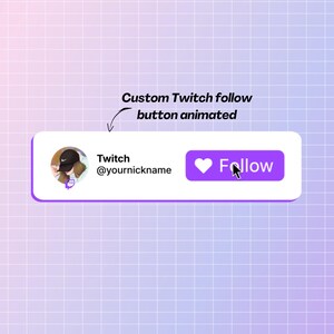 Custom Animated Twitch Follow Button - Etsy