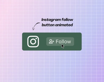 Simple Animated Twitch Follow Button Overlay for Videos White Theme - Etsy