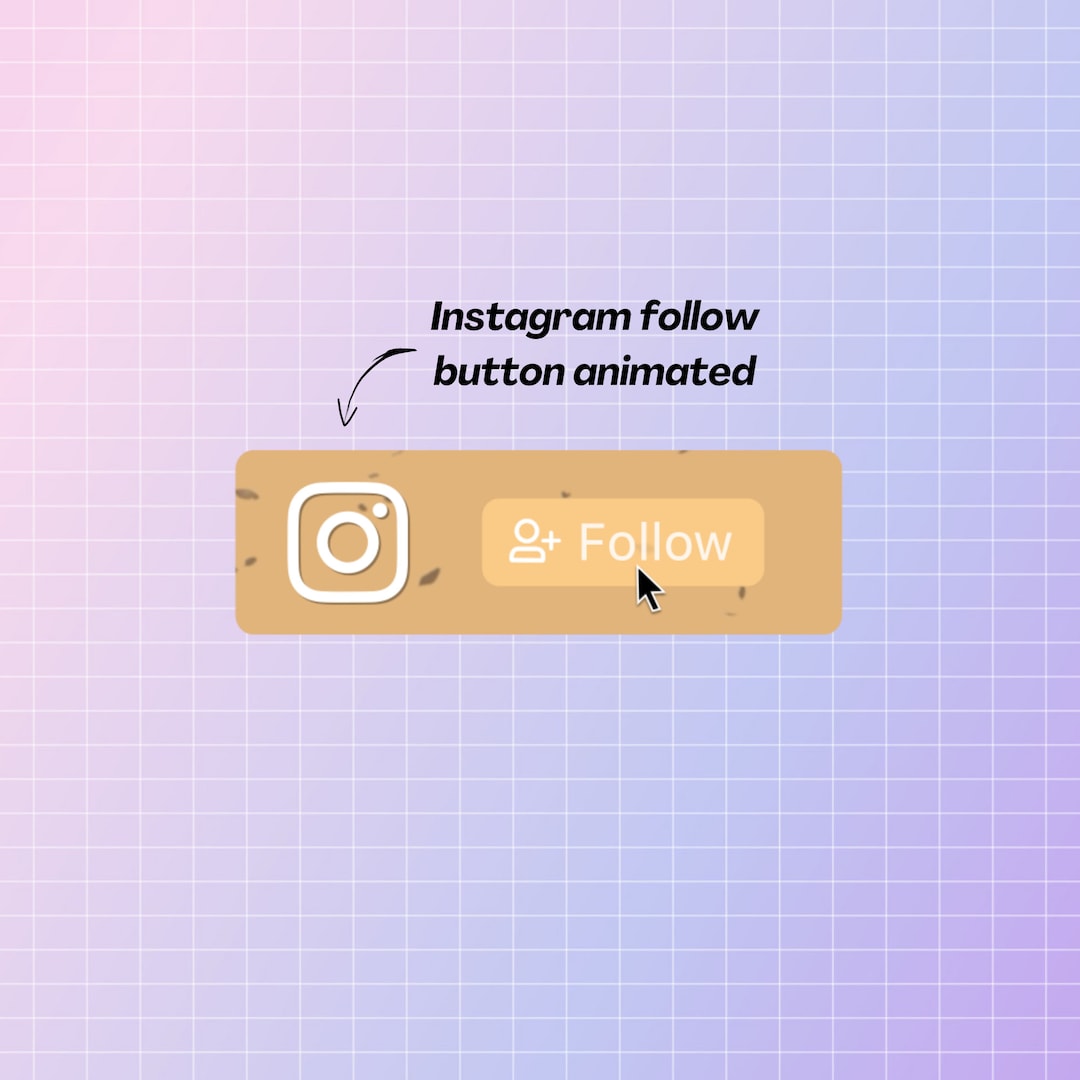 Simple Animated Instagram Follow Button Overlay for Videos - Autumn ...