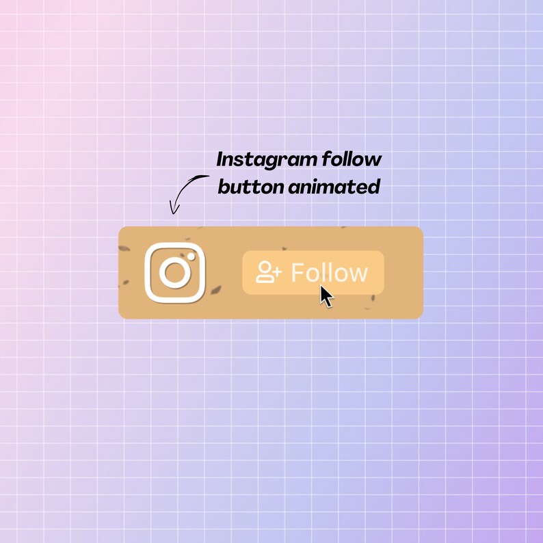 Simple Animated Instagram Follow Button Overlay for Videos - Etsy