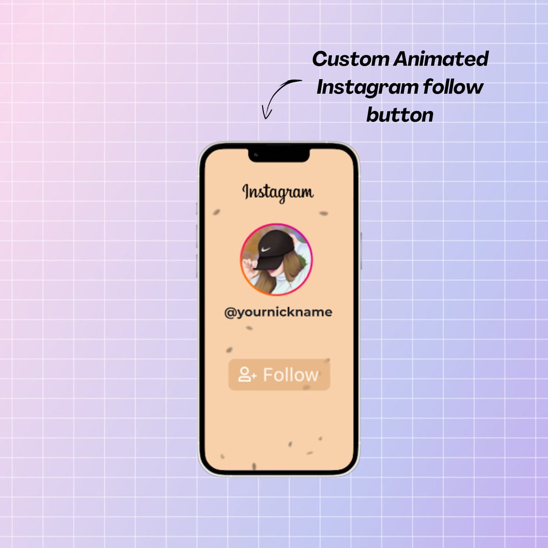 Custom Animated Instagram Follow Button Autumn Theme - Etsy