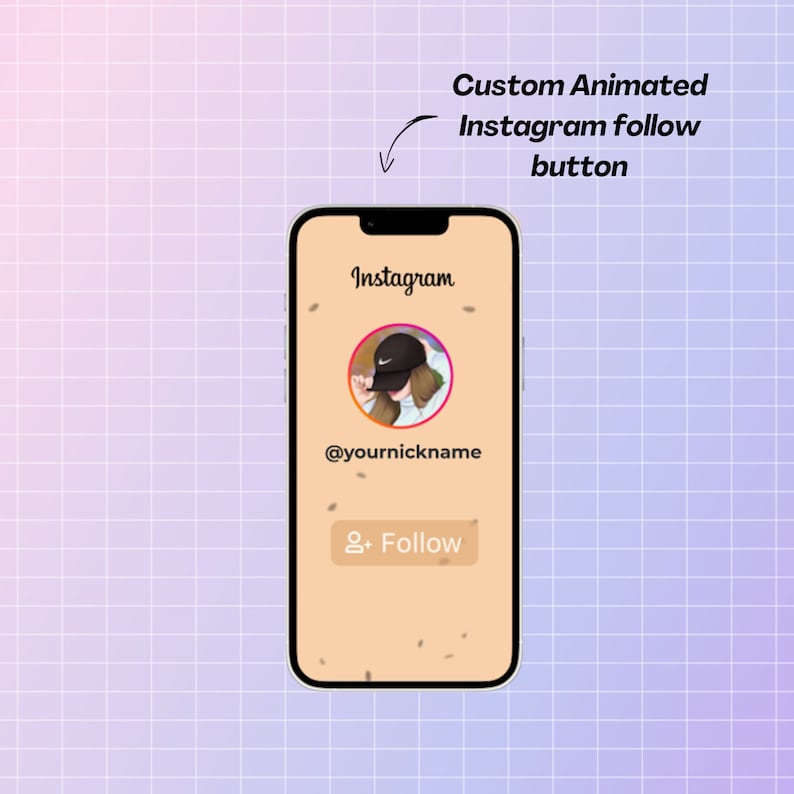 Custom Animated Instagram Follow Button Autumn Theme - Etsy