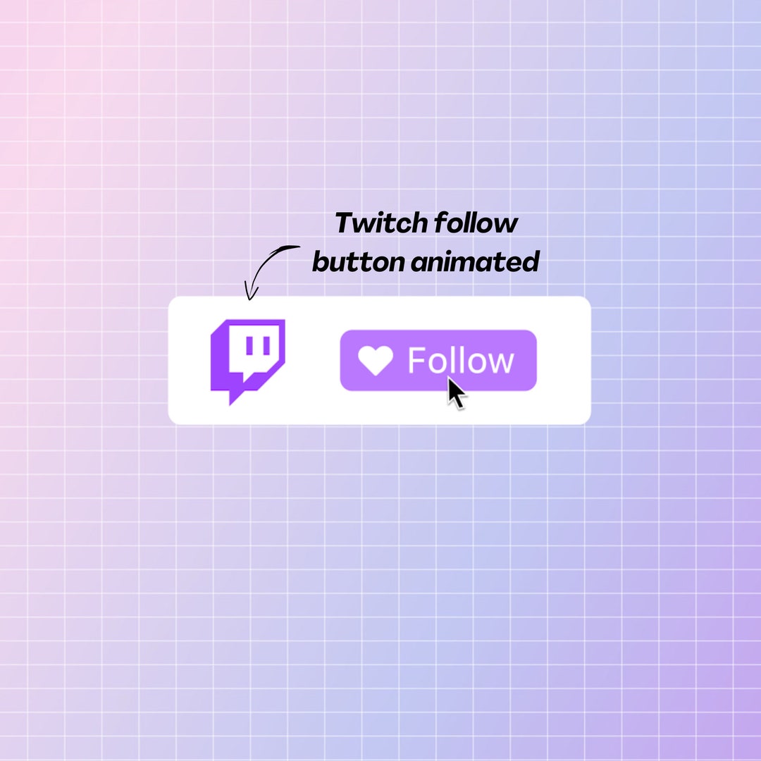 Simple Animated Twitch Follow Button Overlay for Videos - White Theme ...