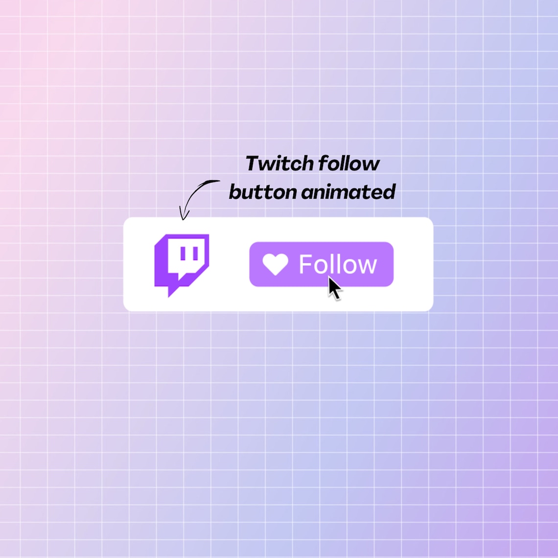Simple Animated Twitch Follow Button Overlay for Videos - White Theme ...