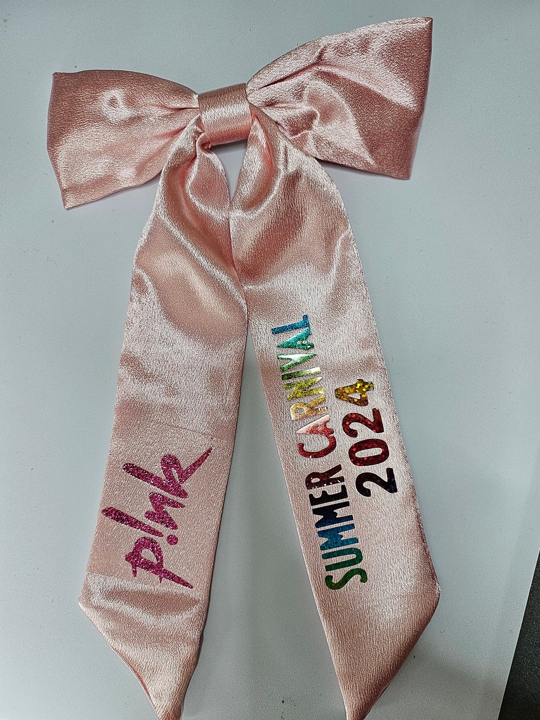 Pink Summer Carnival 2024 Concert Long Tail Hair Bows. - Etsy UK