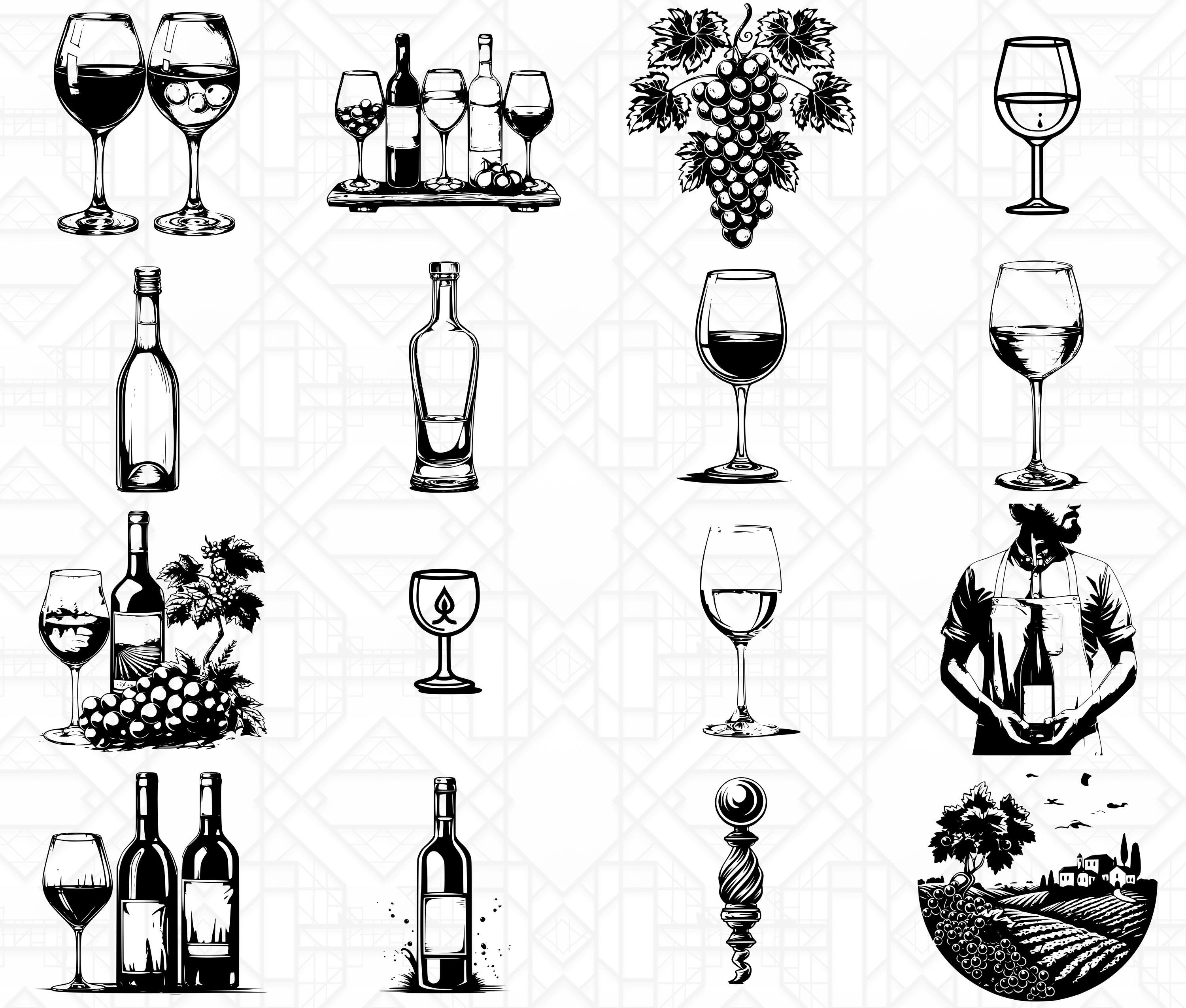 Wine Tasting SVG Bundle - 74 Hobbies & Crafts Vector Illustrations for ...