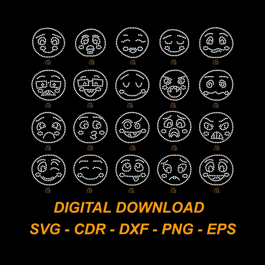 Small Doodle Patterns. 20 Different Smile Doodles - Etsy