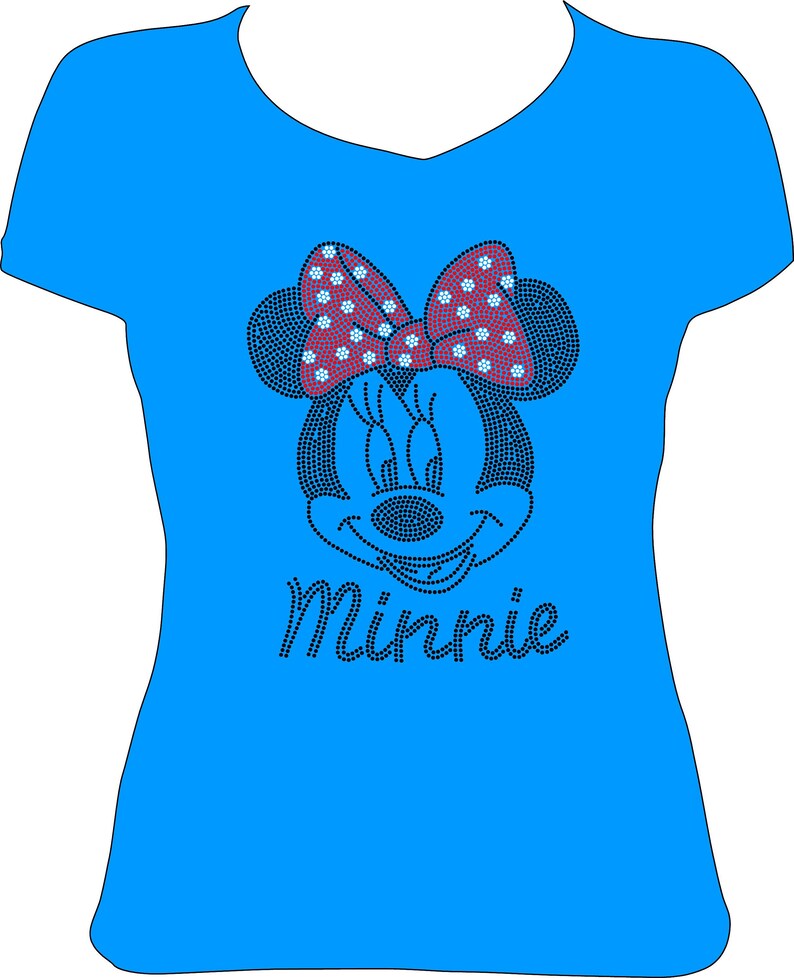 Minnie Mouse Rhinestone Template. Ss6 Ve Ss10 in Two Different Sizes ...