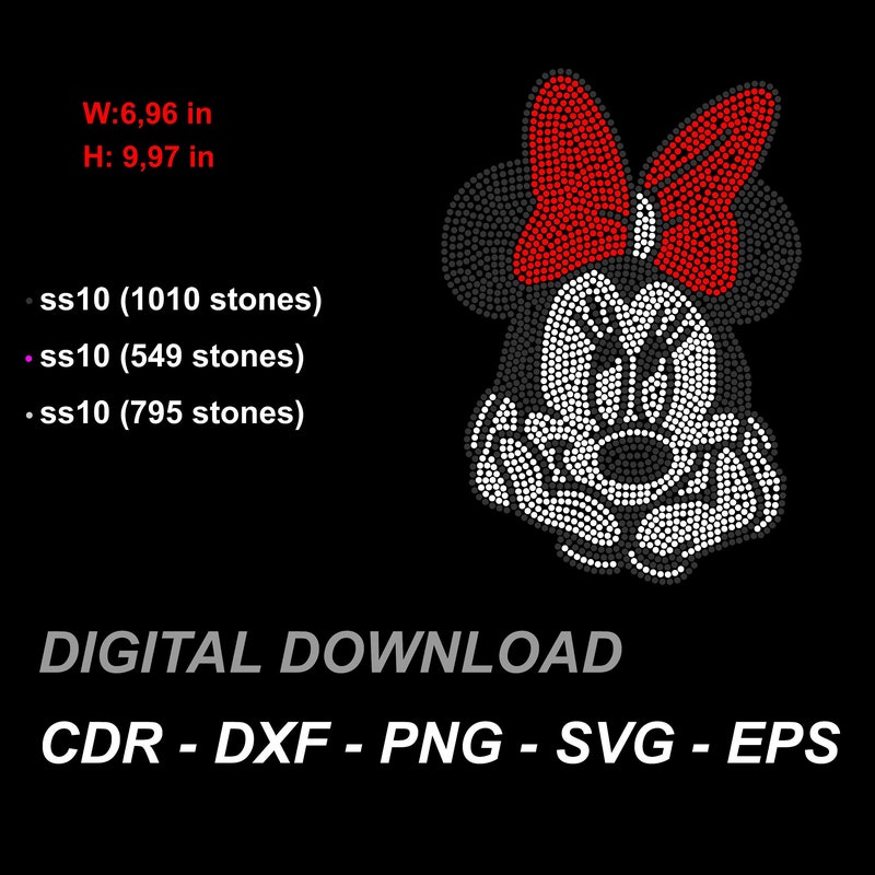 Mouse Rhinestone - Etsy