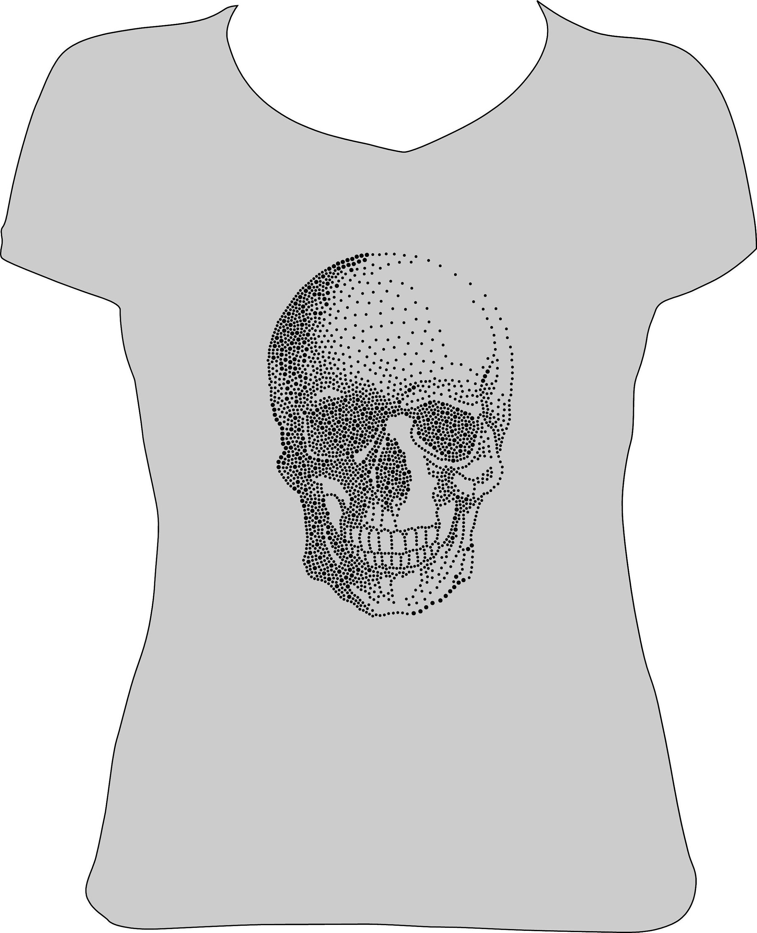 Skull Rhinestone Pattern. Scatter Skeleton Head Template. - Etsy