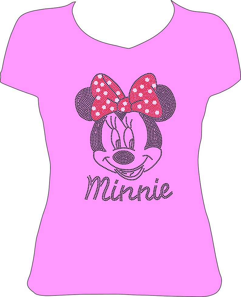 Minnie Mouse Rhinestone Template. Ss6 Ve Ss10 in Two Different Sizes ...