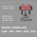 Minnie Mouse Rhinestone Template. Ss6 Ve Ss10 in Two Different Sizes ...