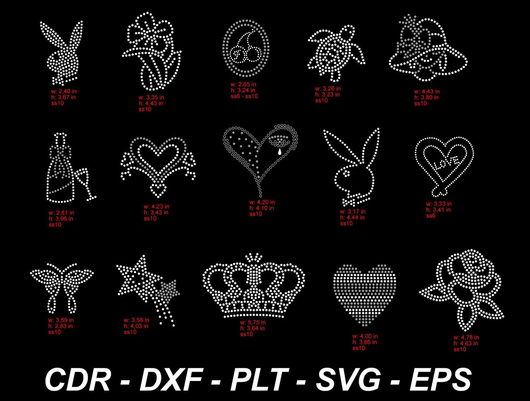 Digital Small Design, SVG Design, Small Mixed Rhinestone, Digital ...