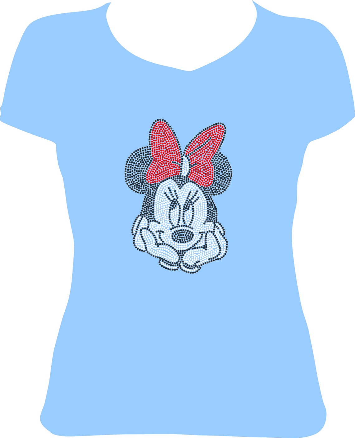 Minnie Mouse Rhinestone Template. Ss10 Minnie Mouse. SVG CDR DXF ...