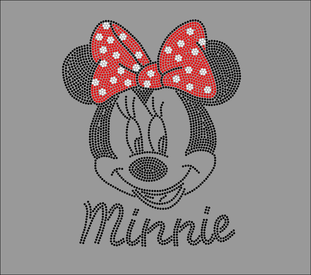 Minnie Mouse Rhinestone Template. Ss6 Ve Ss10 in Two Different Sizes ...