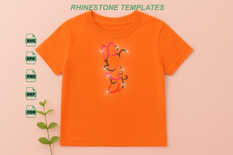 Bow Face Rhinestone Template | SS10 Bling SVG DXF Iron-on Transfer ...