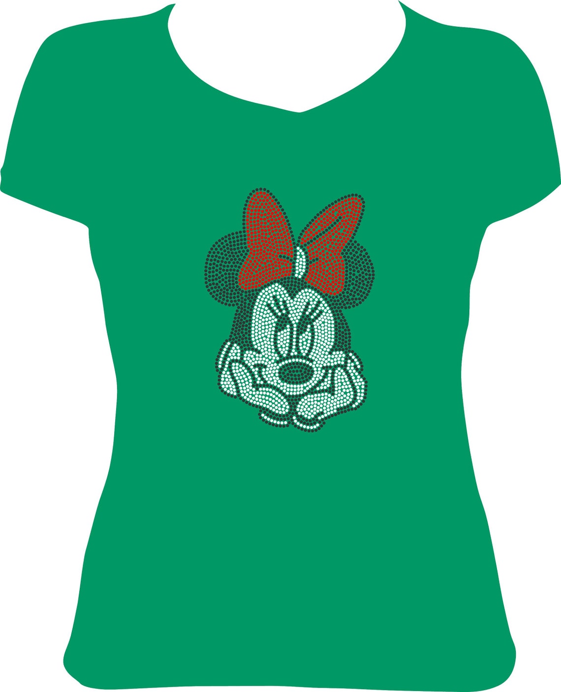 Minnie Mouse Rhinestone Template. Ss10 Minnie Mouse. SVG CDR DXF ...