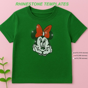 Minnie Mouse Rhinestone Template: SS10 SVG, CDR, DXF (digital Download ...