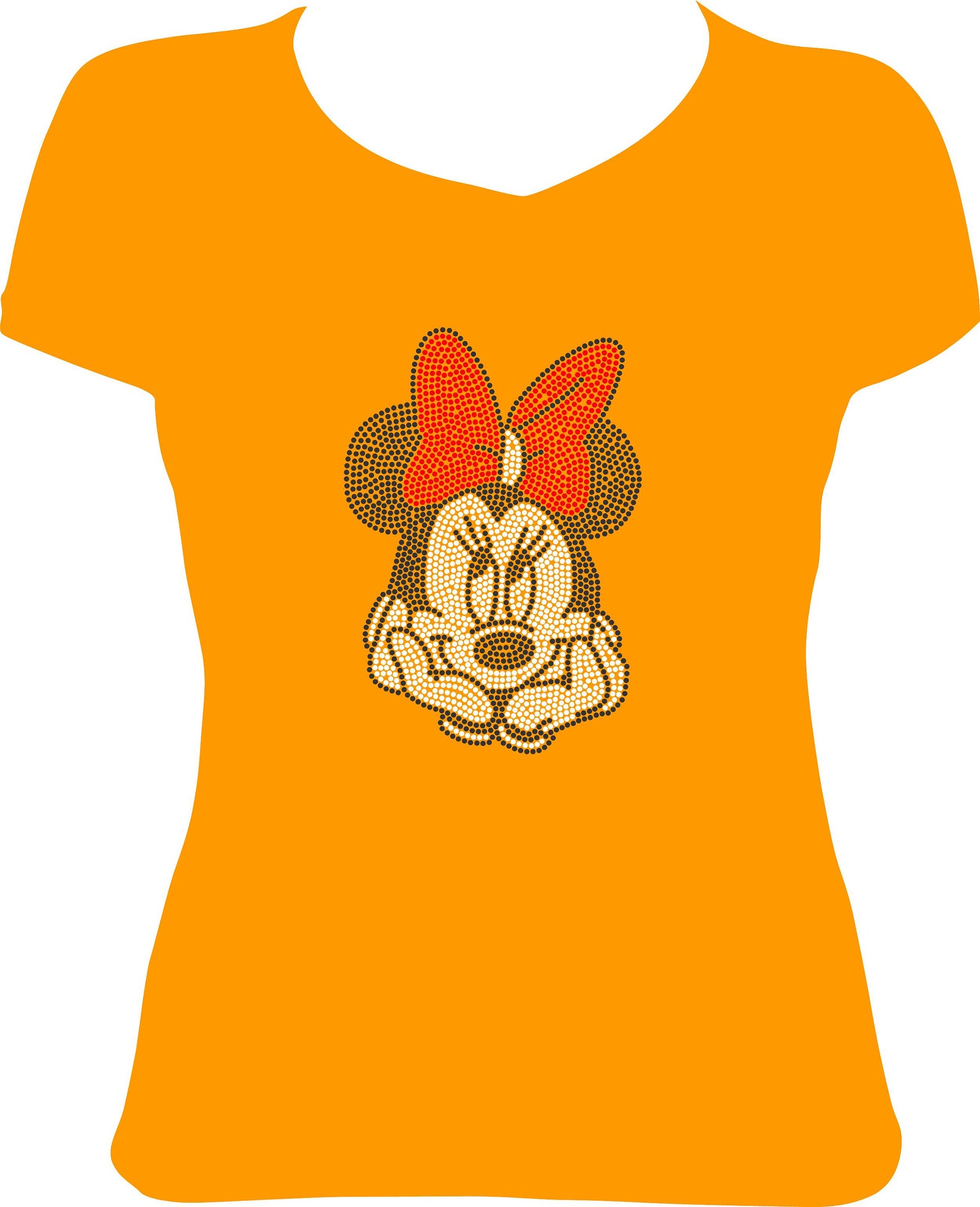 Minnie Mouse Rhinestone Template. Ss10 Minnie Mouse. SVG - CDR - DXF ...
