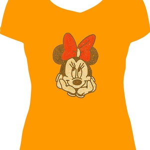 Minnie Mouse Rhinestone Template. Ss10 Minnie Mouse. SVG - CDR - DXF ...