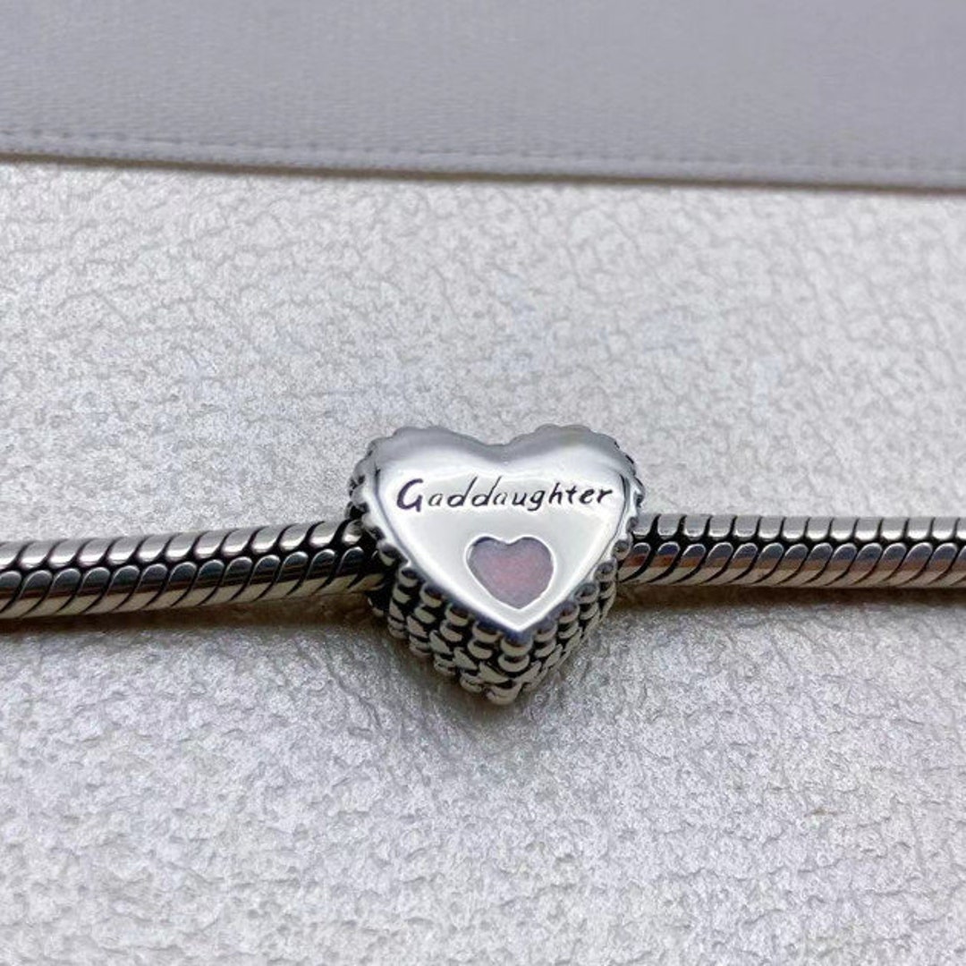 Pandora,goddaughter Heart Dangle Charm for Bracelet, Giftnew With Box ...