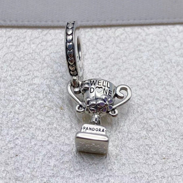 Pandora, Achievement Trophy Pink Crystal & Lilac Enamel Trophy Silver ...