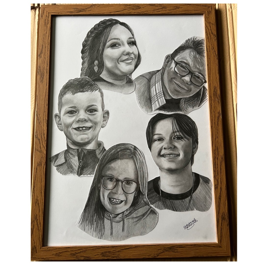 Hand Drawn A4 Pencil Portraits - Etsy