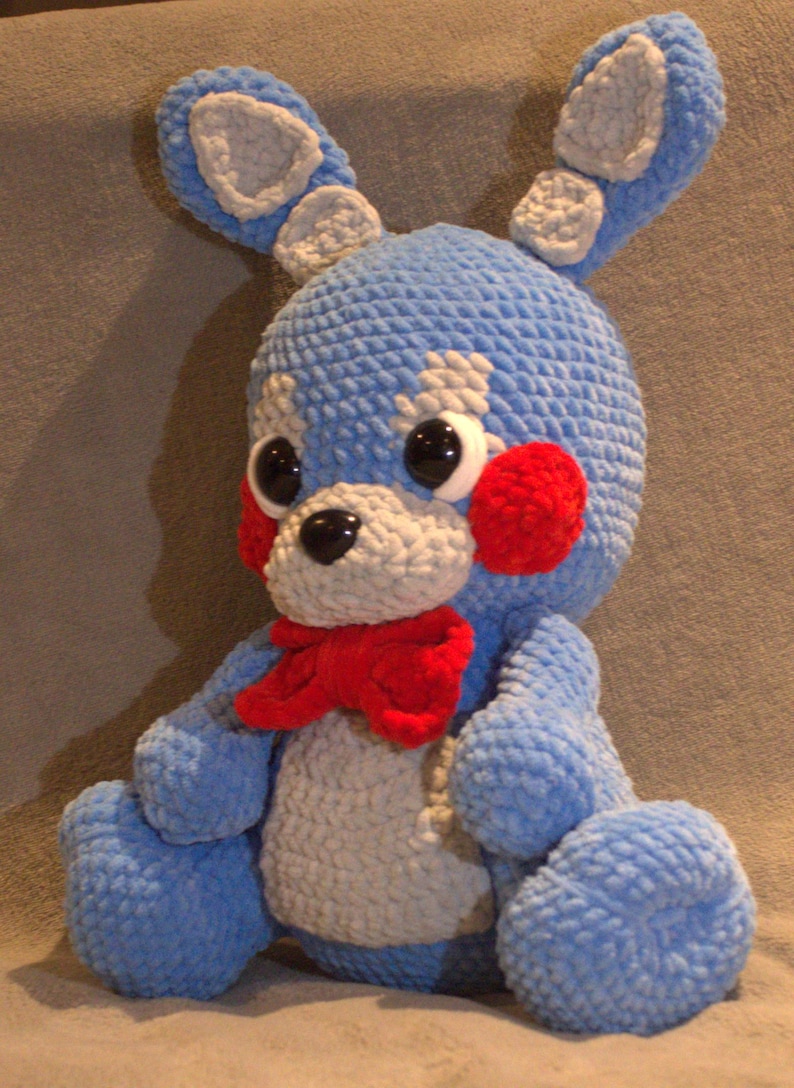 FNAF Crochet Pattern Toy Bonnie Five Nights at Freddy's Inspired Amigurumi Bunny Gamer Gift ...