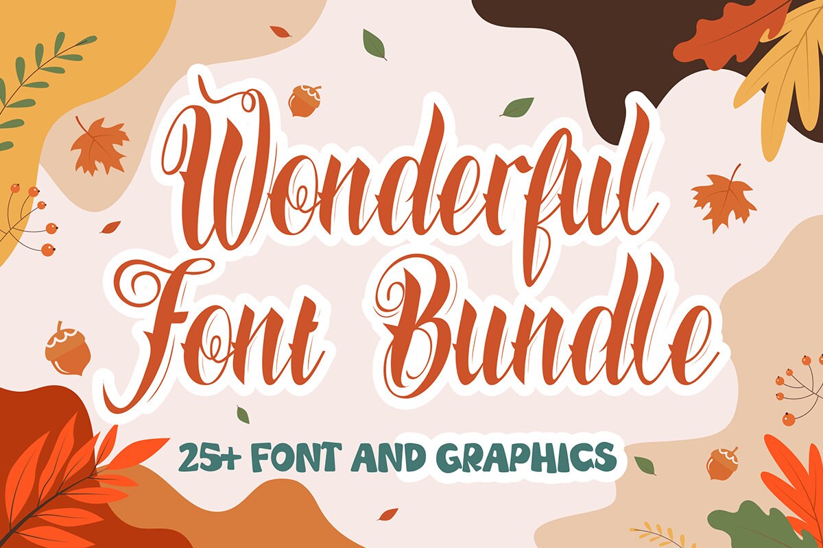 Wonderful Font Bundle, Font SVG | Modern Font | Dfx | Otf | Ttf ...