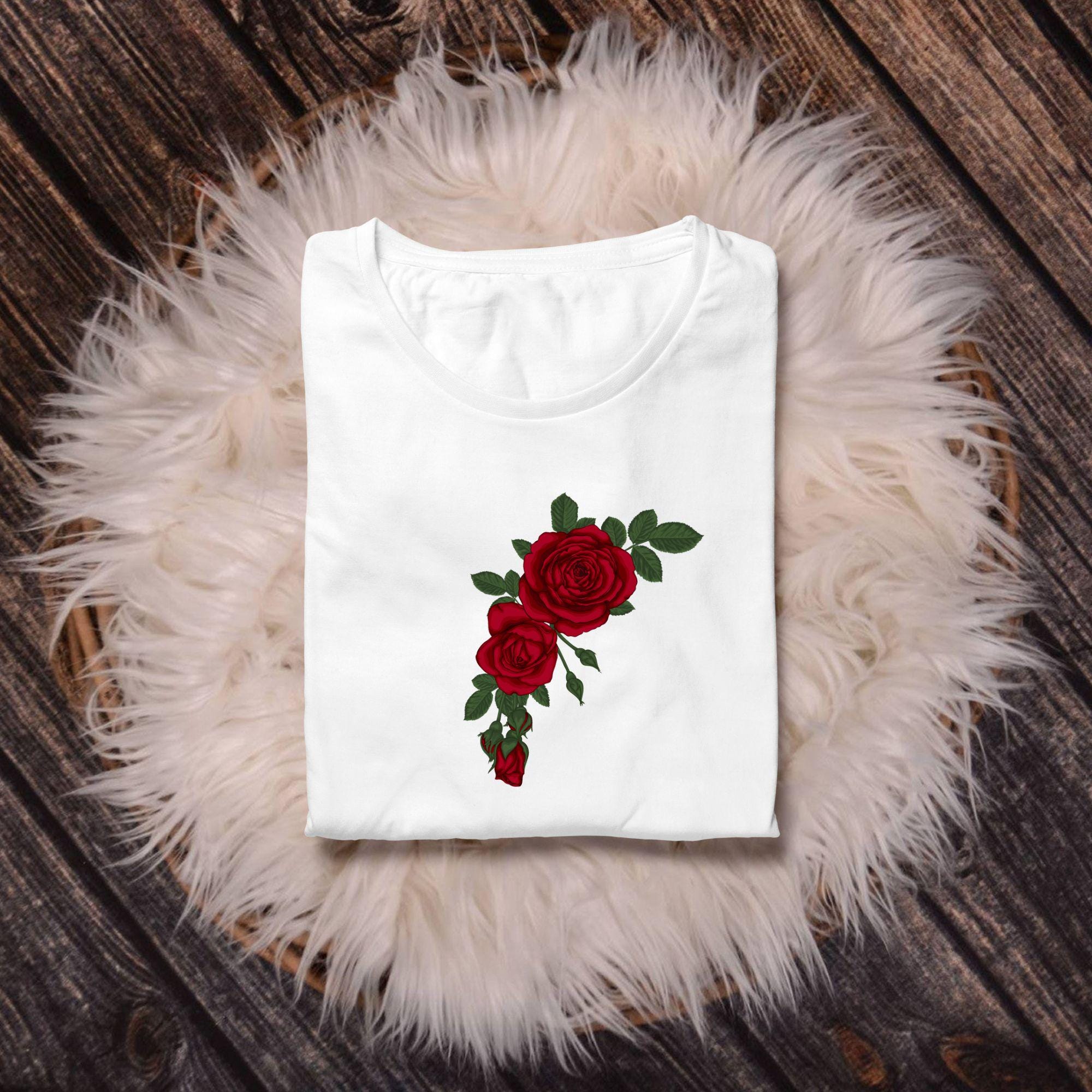 Red Rose SVG Rose SVG Bundle Red Rose Clipart Roses Template Svg Vector ...