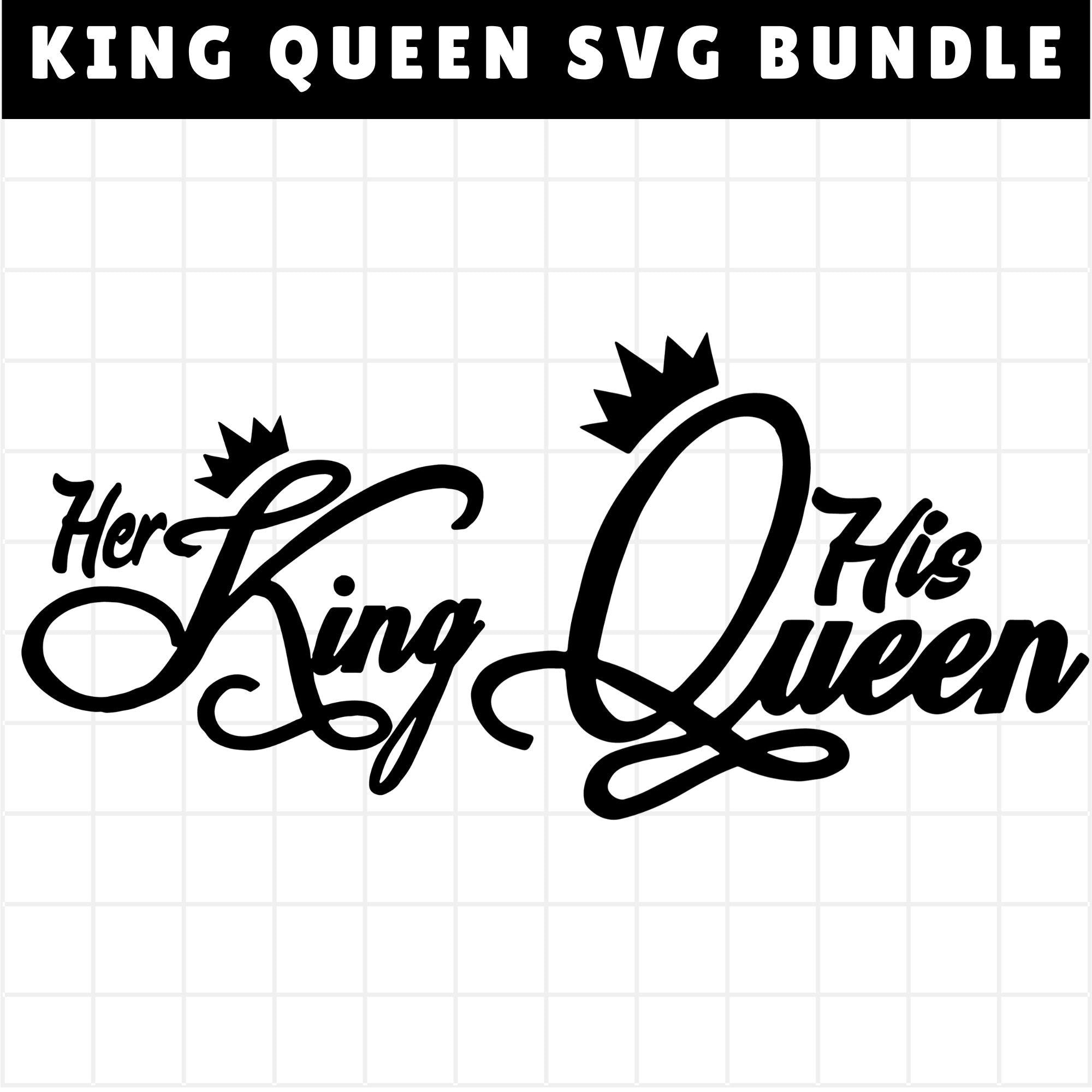 His Queen Her King Svg\ King and Queen Svg\ Couple Shirt Design Svg ...