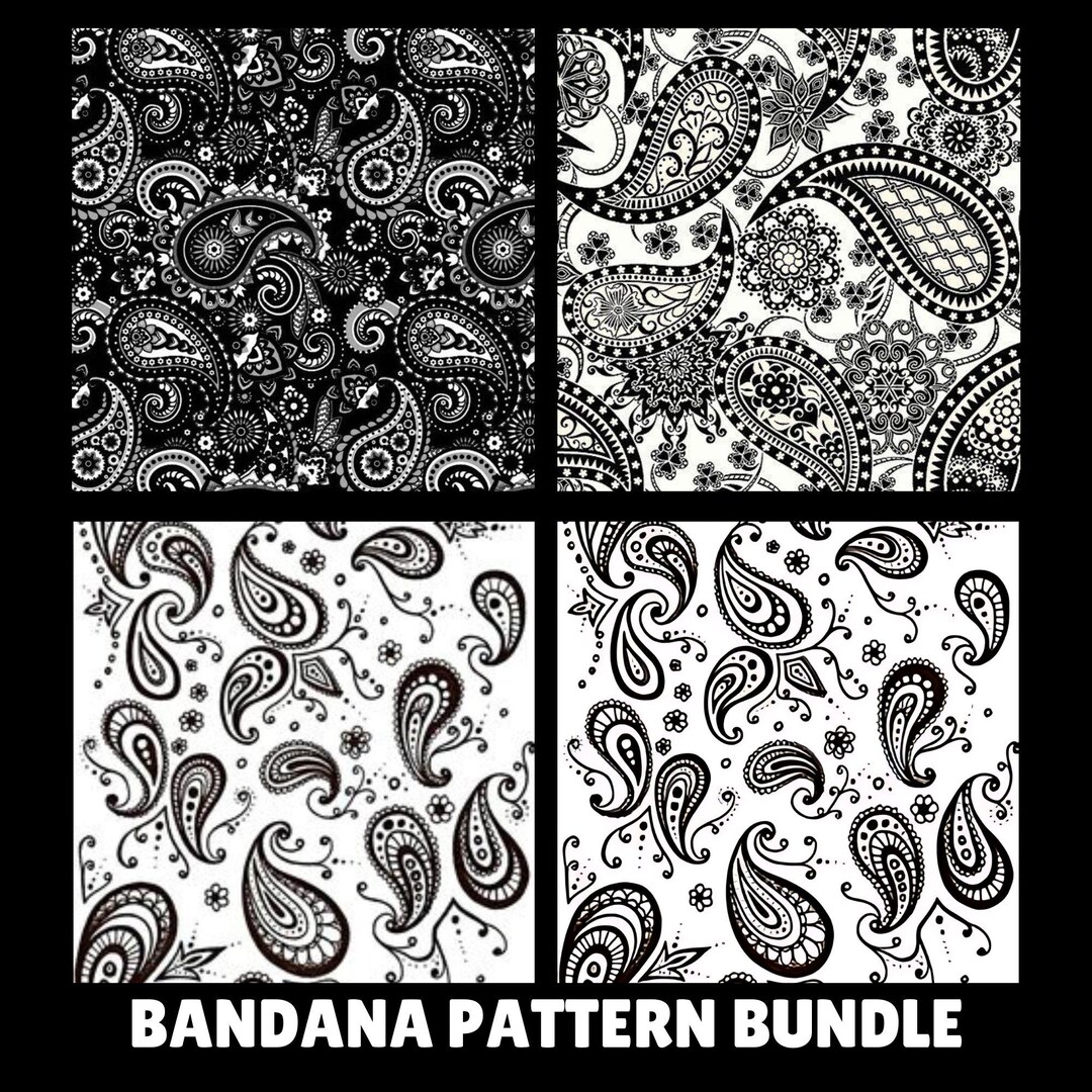 Bandana Pattern SVG, Paisley Pattern SVG, Seamless Bandana Pattern ...