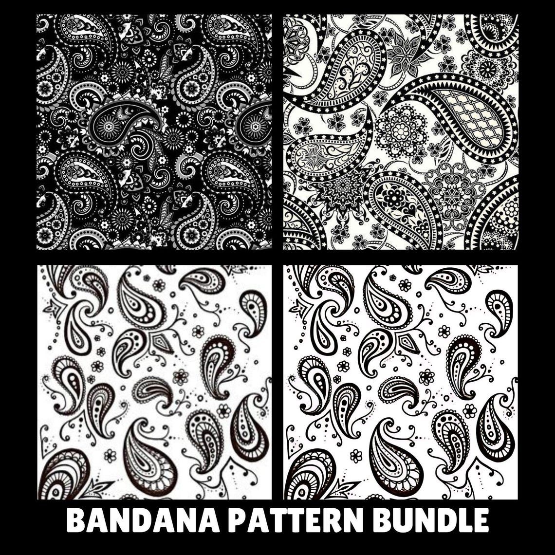 Bandana Pattern SVG, Paisley Pattern SVG, Seamless Bandana Pattern ...