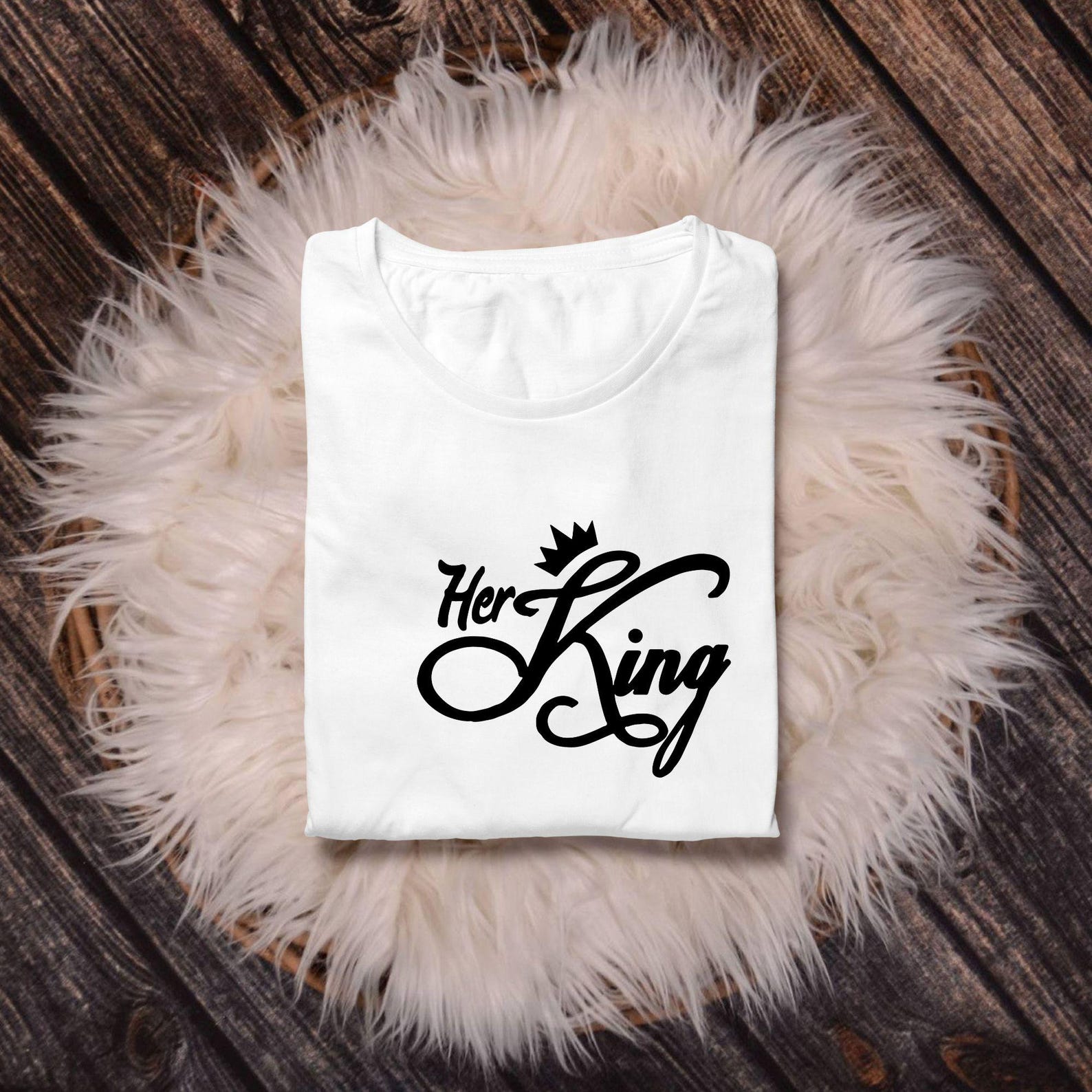 His Queen Her King Svg\ King and Queen Svg\ Couple Shirt Design Svg ...