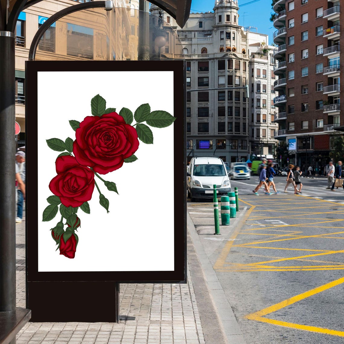 Red Rose SVG Rose SVG Bundle Red Rose Clipart Roses Template Svg Vector ...