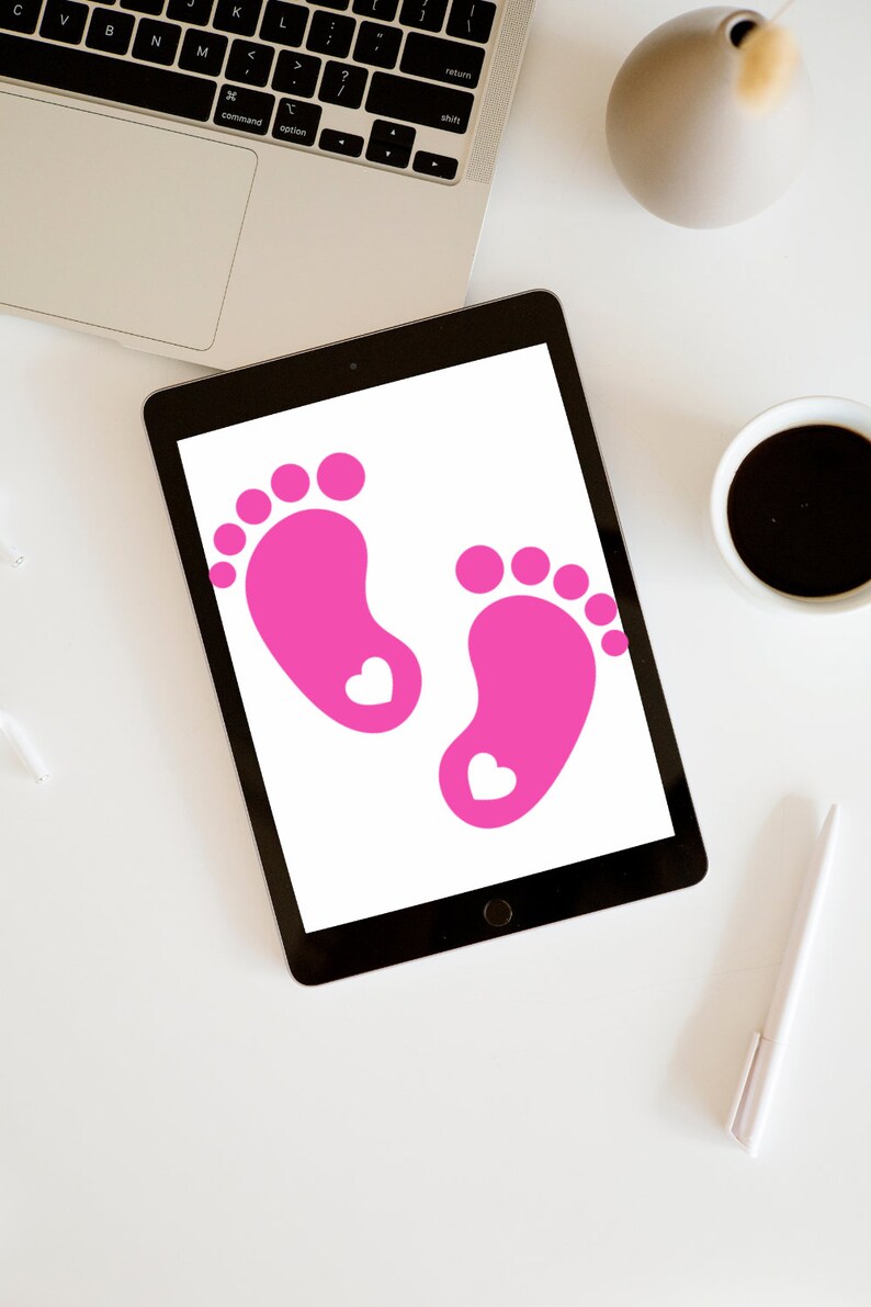 Pink Baby Feet SVG Baby Footprint Svg Png Jpg Baby Instant Download Svg ...