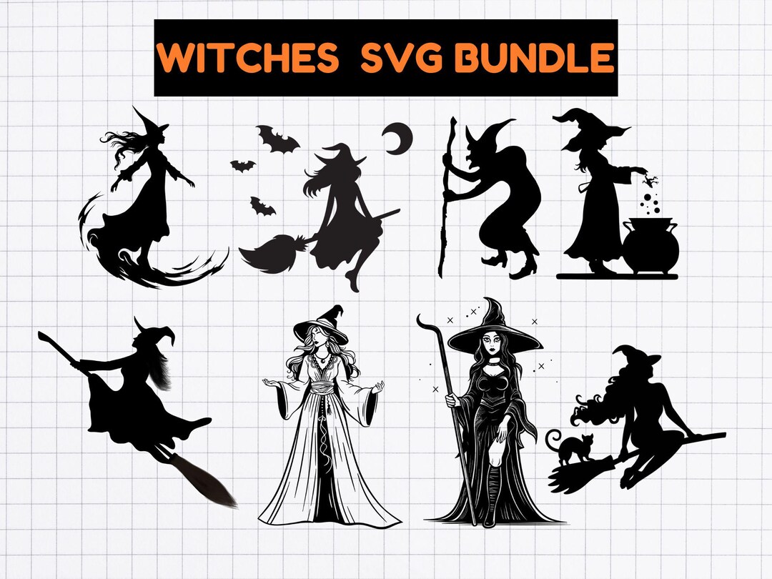 WITCH SVG, Witch Bundle Svg, Halloween Svg, Halloween Witch Svg, Witch ...