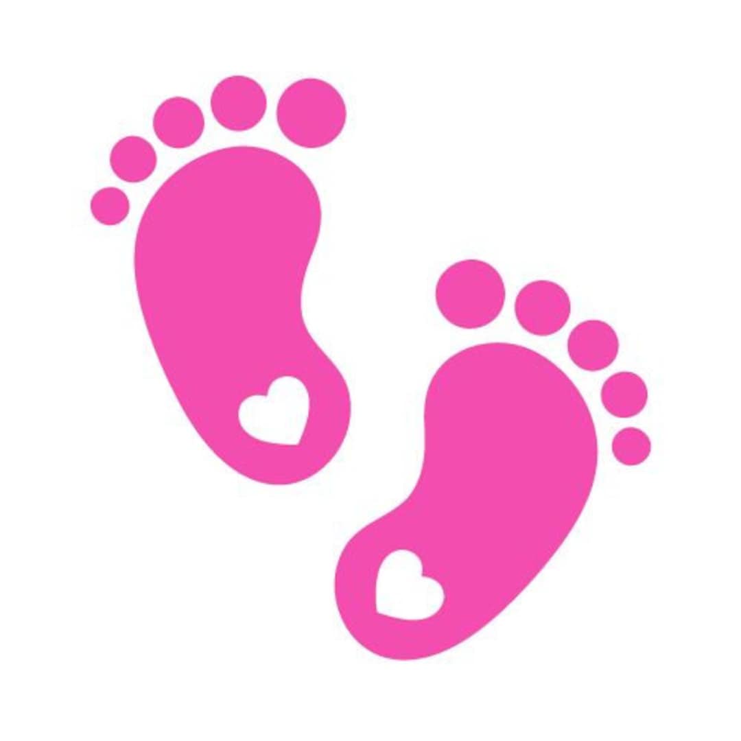 Pink Baby Feet SVG Baby Footprint Svg Png Jpg Baby Instant Download Svg ...
