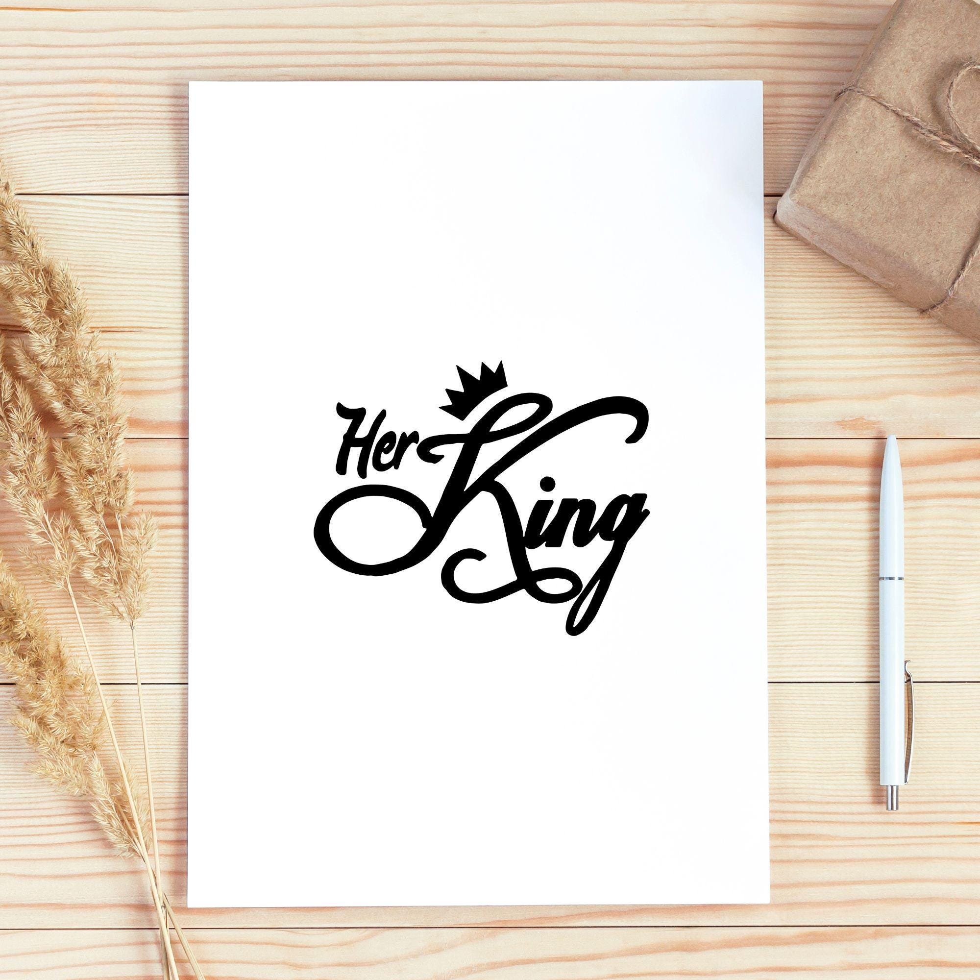 His Queen Her King Svg\ King and Queen Svg\ Couple Shirt Design Svg ...