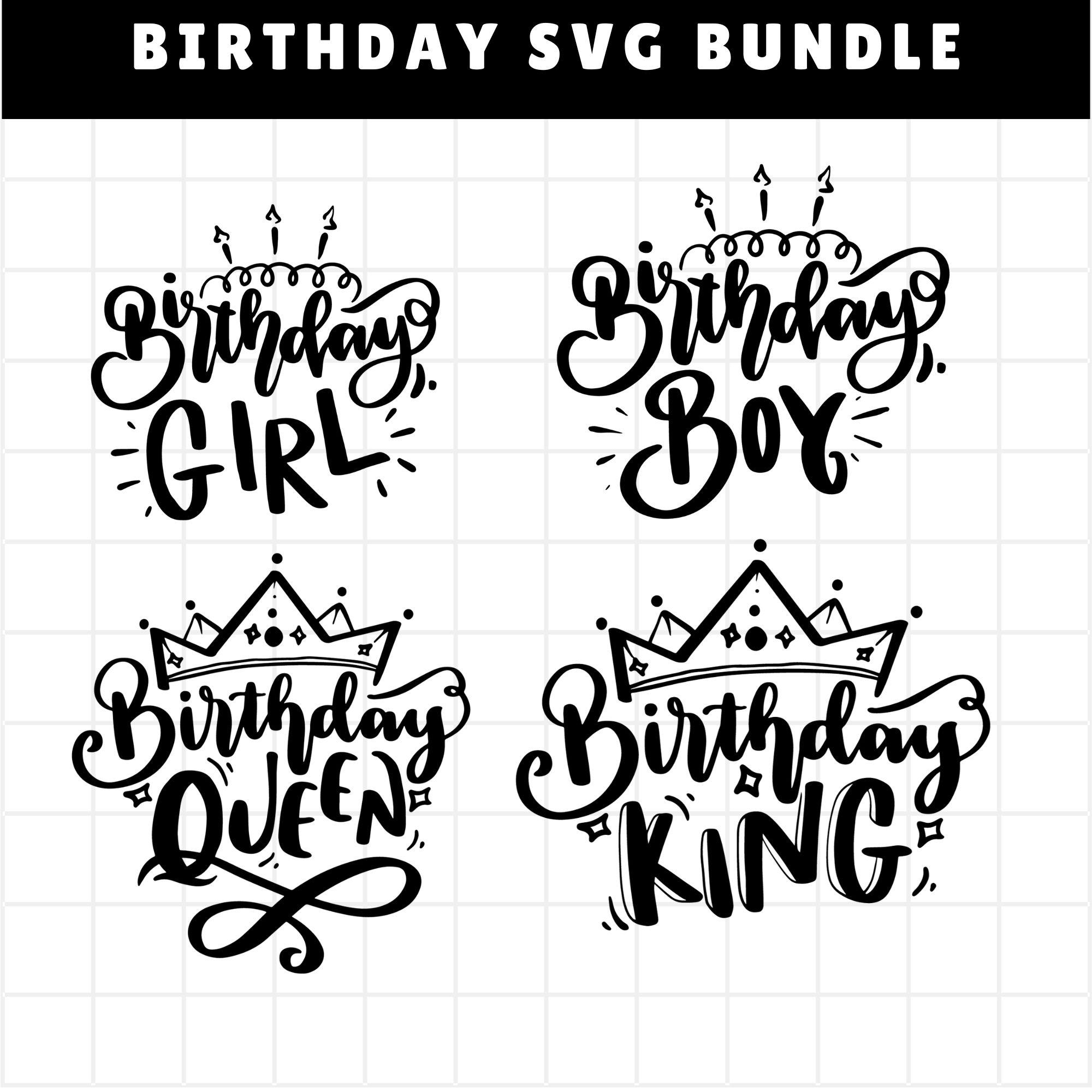 Birthday King Svg + Queen of the Birthday King SVG\ PNG Birthday Man's ...