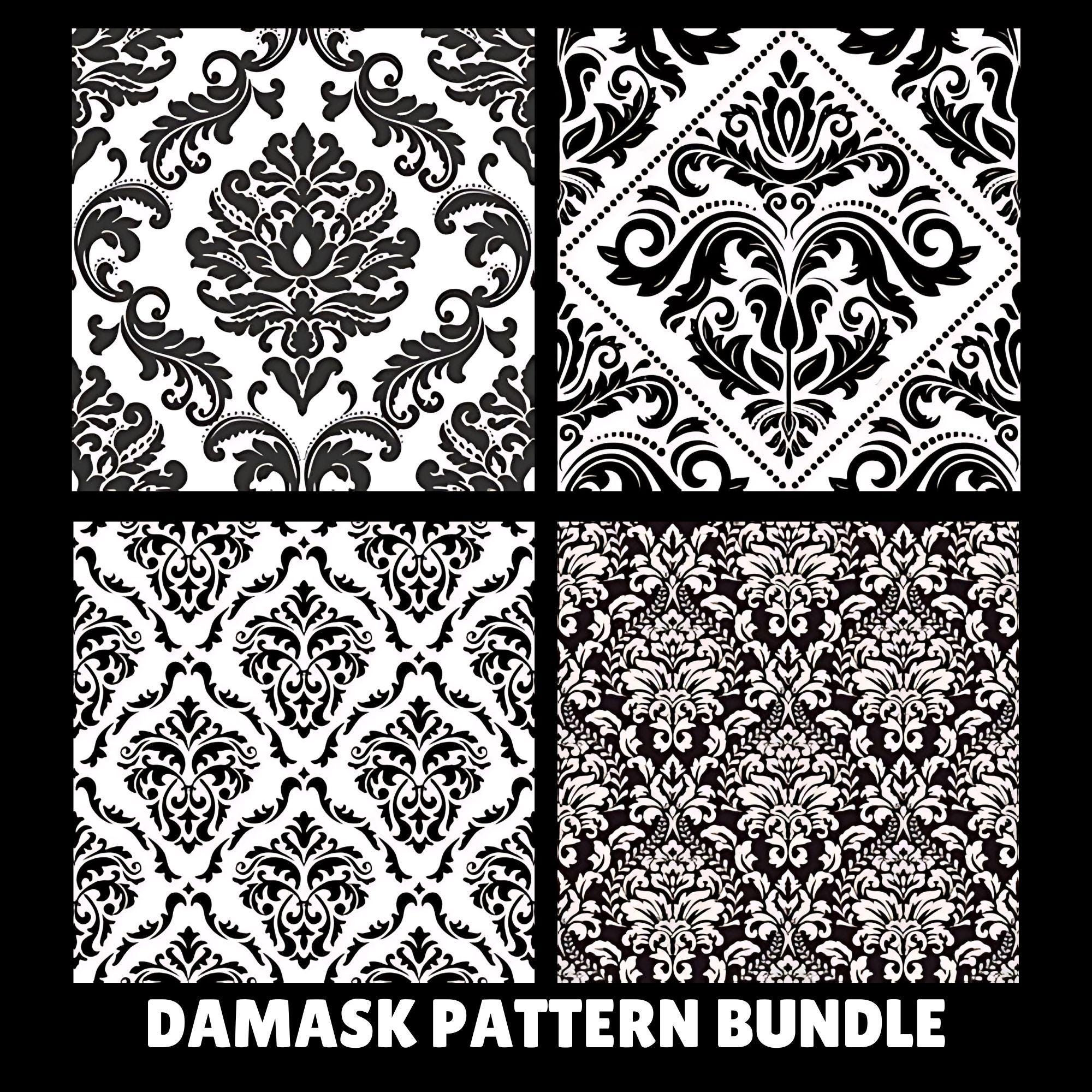 Damask Pattern SVG, Vintage Pattern SVG, Damask SVG, Damask Clipart ...